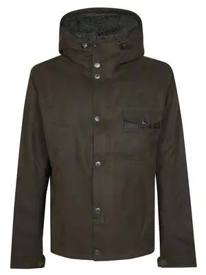 BARBOUR INTERNATIONAL Kevlar Waxed Hooded Jacket - Verde