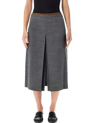 Prada Wool-viscose Mini Skirt - Grigio
