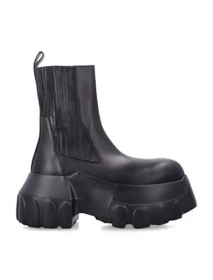 Rick Owens Chelsea Boots With Platform Sole - Nero
