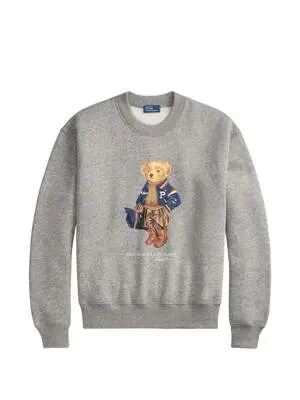 Polo Ralph Lauren Crewneck Sweatshirt With Polo Bear Graphic - Grigio