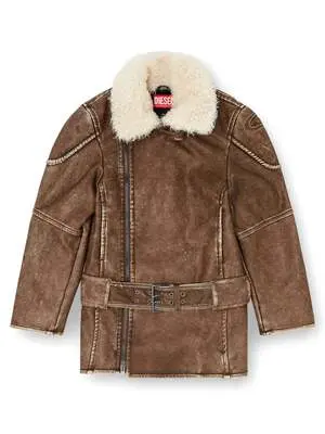 DIESEL® Belted Sherpa Collar Jacket