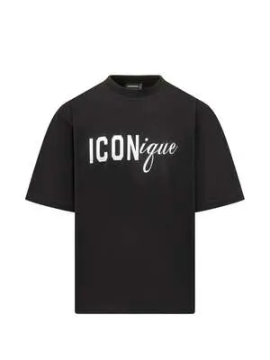 Dsquared2 Loose Fit Crew Neck T-shirt For - Black