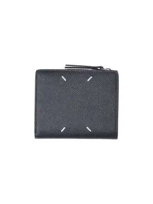 MAISON MARGIELA Bovine Leather Wallet With Brass & Zinc Hardware - Black