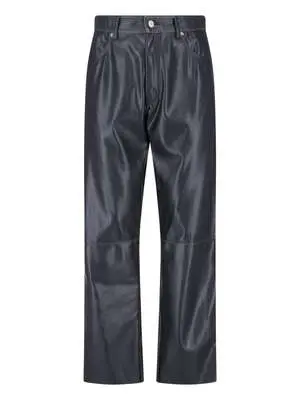 MAISON MARGIELA Coated Polyester Jeans With Cotton Pocket Lining - Black