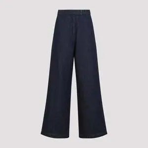 Dries Van Noten Straight-leg Cotton Denim Pants - Blue
