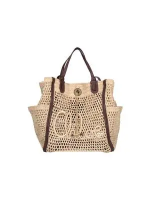 Chloé Raffia And Buffalo Leather Bag