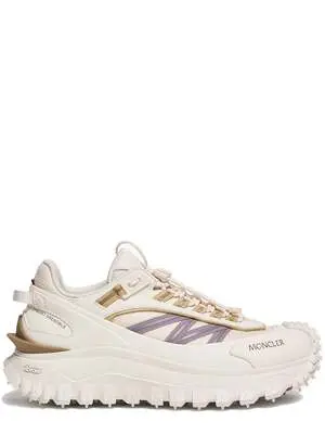 Moncler Lace-up Sneakers With Tpu Spoiler And Vibram Outsole - Bianco
