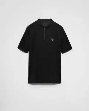 Prada Cotton Polo Shirt - Nero