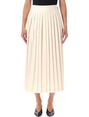RÓHE Plissé Wool-blend Wrap Mini Skirt With Belted Detail