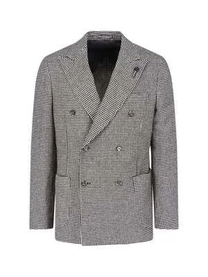 LARDINI Wool-blend Stretch Jacket