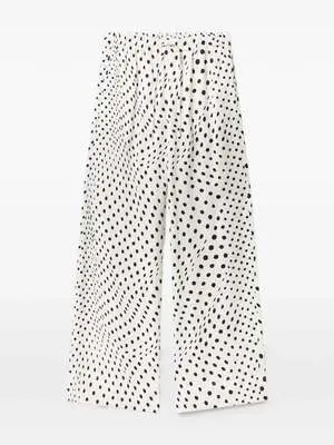 Stella McCartney Polka Dot Viscose Trousers - Bianco