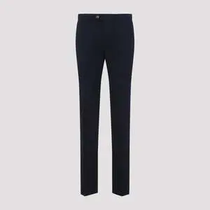 Brunello Cucinelli Regular & Straight-leg Cotton Pants - Blue