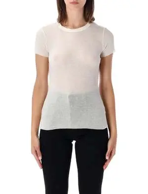 JAMES PERSE Cotton Cashmere Blend T-shirt - Bianco