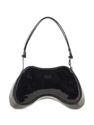DIESEL® Shiny Mini Shoulder Handbag With Oval D Logo