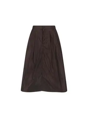 Aspesi Polished 100% Polyester Skirt For - Brown