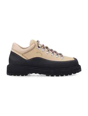 Diemme Platform Suede Hiking Sneakers With Rubber Sole And Extra Laces - Sesame