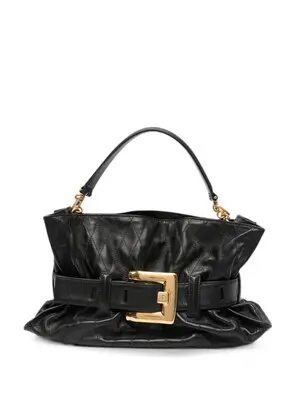Balmain Medium Leather Tote With Buckle Detail