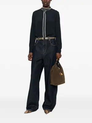Fabiana Filippi Silk Blend Shirt With Tie Detail