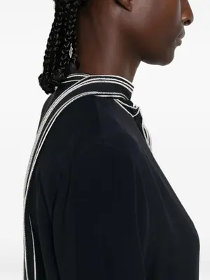 Fabiana Filippi Silk Blend Shirt With Tie Detail