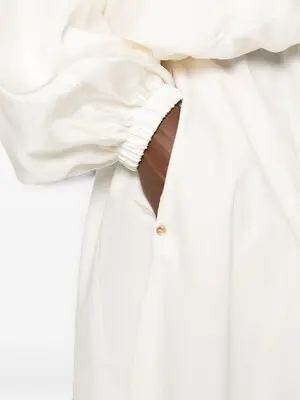 WHITE SAND Cotton Full Length Skirt