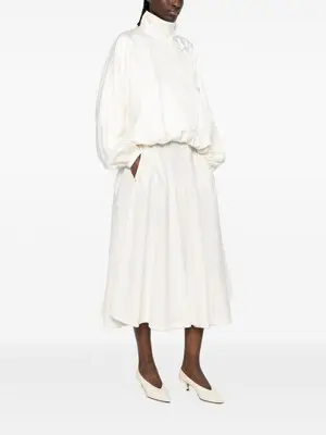 WHITE SAND Cotton Full Length Skirt