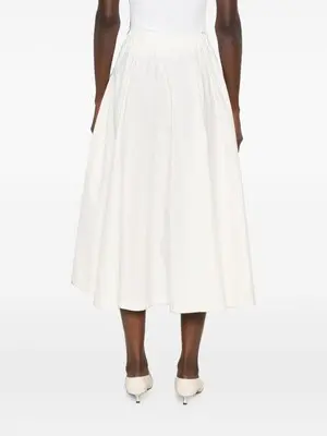 WHITE SAND Cotton Full Length Skirt