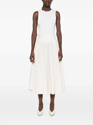 WHITE SAND Cotton Full Length Skirt
