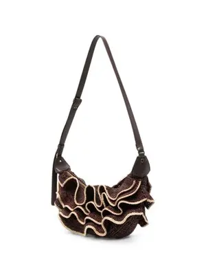 Zimmermann Goldentime Rafia Shoulder Bag