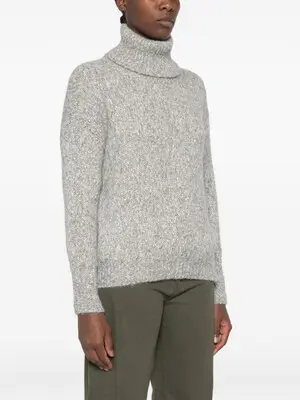 BASE Cotton And Wool Turtle-neck Sweater