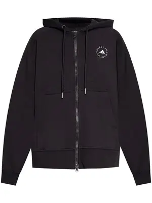 Adidas By Stella McCartney Logo Cotton Hoodie - Black