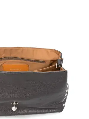 ZANELLATO Postina Daily Medium Leather Handbag - Grey