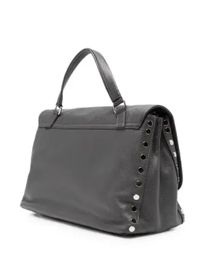 ZANELLATO Postina Daily Medium Leather Handbag - Grey