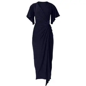 SACHA DRAKE The Emporium Maxi In Navy Lurex - Blue