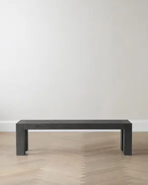 Quince Reclaimed Oak Parsons Dining Bench - Black
