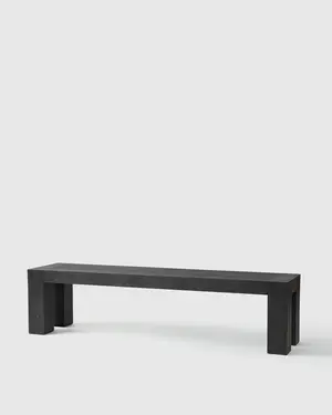 Quince Reclaimed Oak Parsons Dining Bench - Black