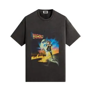 Kith For Back To The Future Chrome Title Vintage Tee - Black