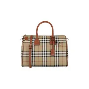 Burberry Medium Check Bowling Bag 'vintage Check/briar - Brown