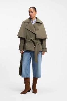 BOSS Mid-rise Cropped Relaxed Fit Jeans