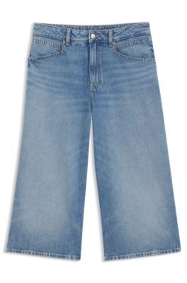 BOSS Mid-rise Cropped Relaxed Fit Jeans