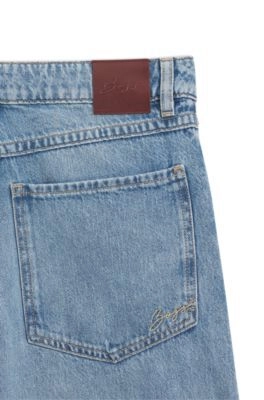 BOSS Mid-rise Cropped Relaxed Fit Jeans