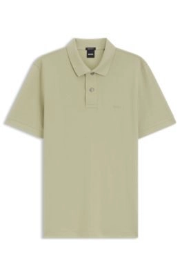 BOSS Pallas Polo Shirt In Cotton Piqué With Embroidered Logo - Khaki