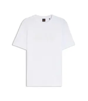 BOSS Cotton T-shirt With Large Tonal Logo