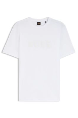 BOSS Cotton T-shirt With Large Tonal Logo