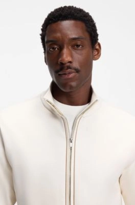 BOSS Cotton Sweatshirt With Zipper Neck