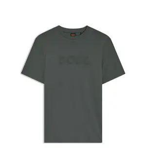 BOSS Cotton T-shirt With Large Tonal Logo