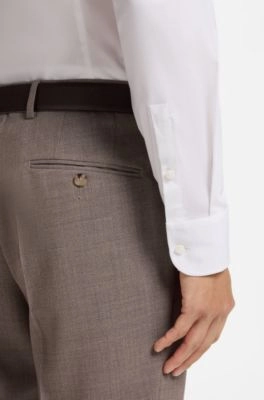 BOSS Slim-fit Shirt In Easy-iron Stretch Cotton - White