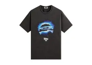 Kith X Back To The Future Delorean Front Back Vintage Tee Shirt - Black