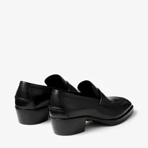 JIMMY CHOO Wilder Loafers In Buffalo Leather - Black