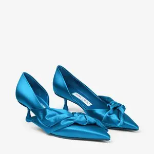 JIMMY CHOO Issy Pump 50 Satin Sandals With Oversized Bow