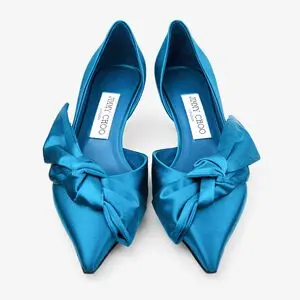 JIMMY CHOO Issy Pump 50 Satin Sandals With Oversized Bow